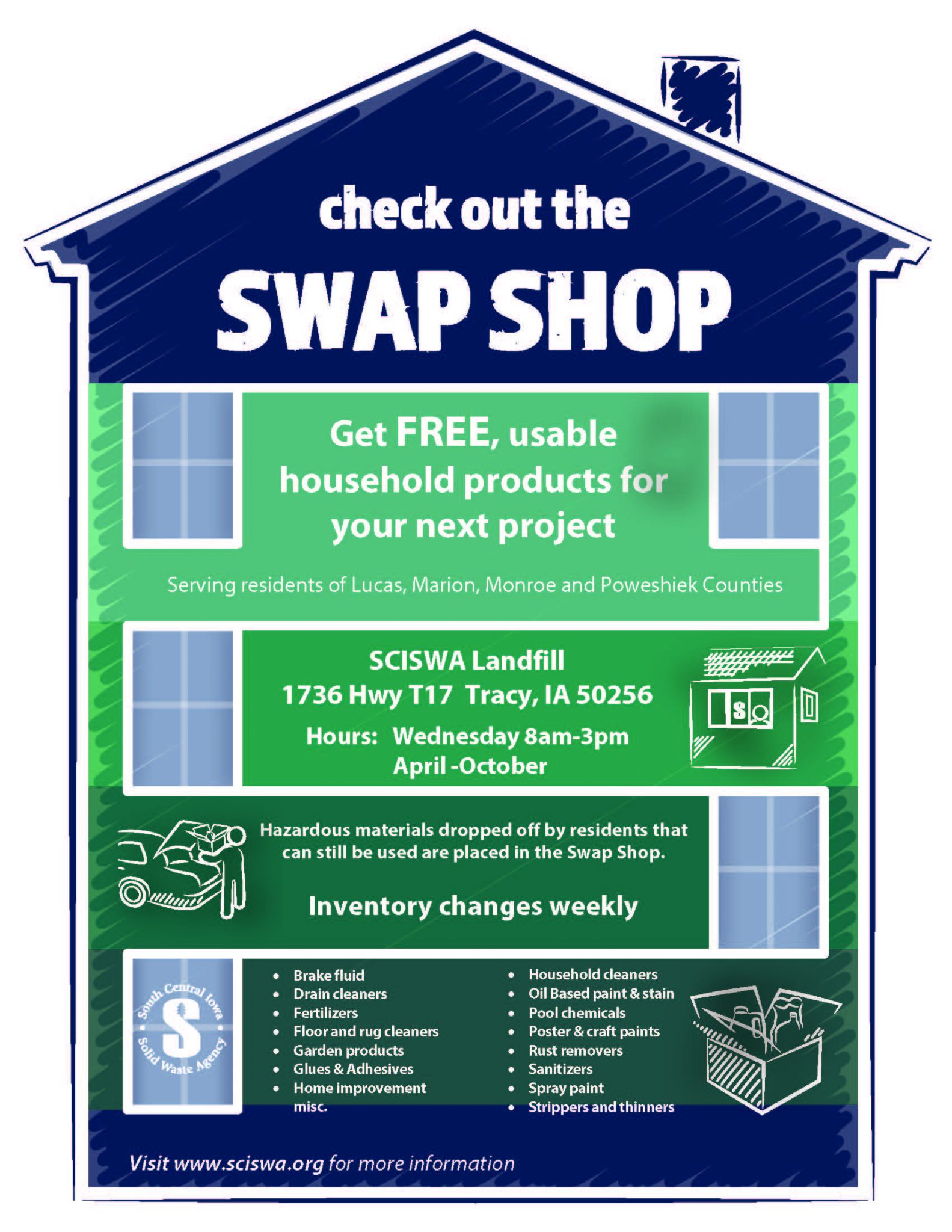 Get FREE household products at Swap Shop | SCISWA
